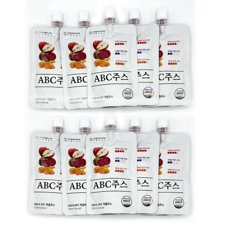 [연두팜] ABC 주스 100ml*10개 (박스미포함) — KOLLECTE
